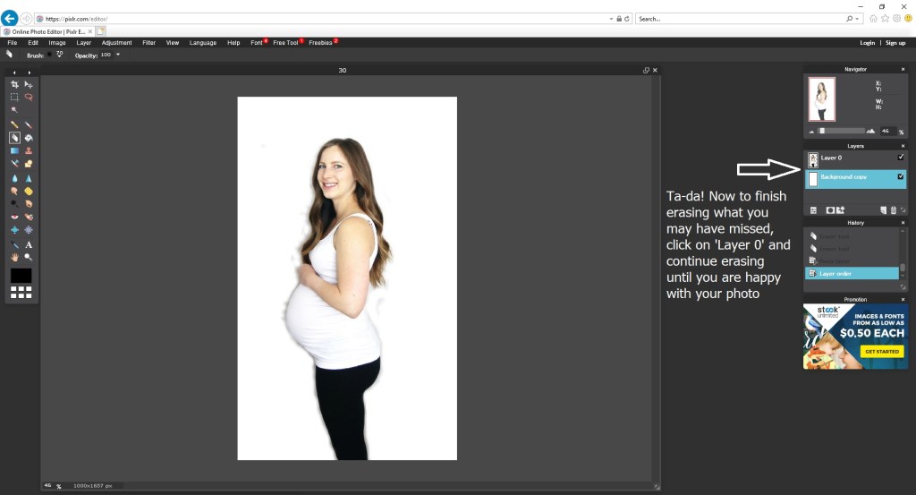 Tutorial: Belly Progression Collage
